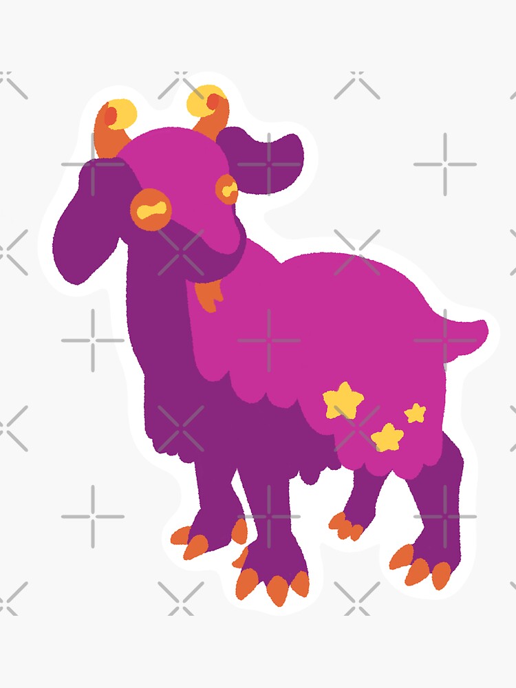 "Magical Goat" Sticker for Sale by WhispurrWoods | Redbubble