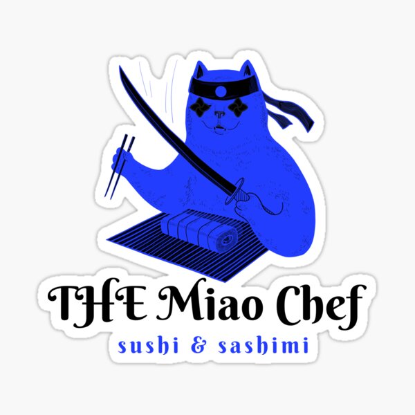 "Wild Meow Chef 5" Sticker for Sale by weirdandstrange | Redbubble