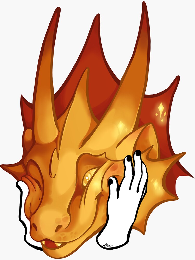 "Sun dragon sticker" Sticker for Sale by buttered-toasty | Redbubble