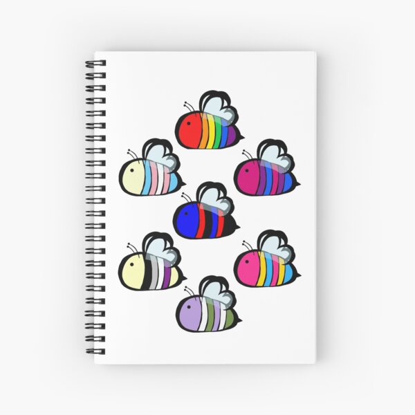 "Pride Bee Swarm" Spiral Notebook for Sale by hinklepup | Redbubble