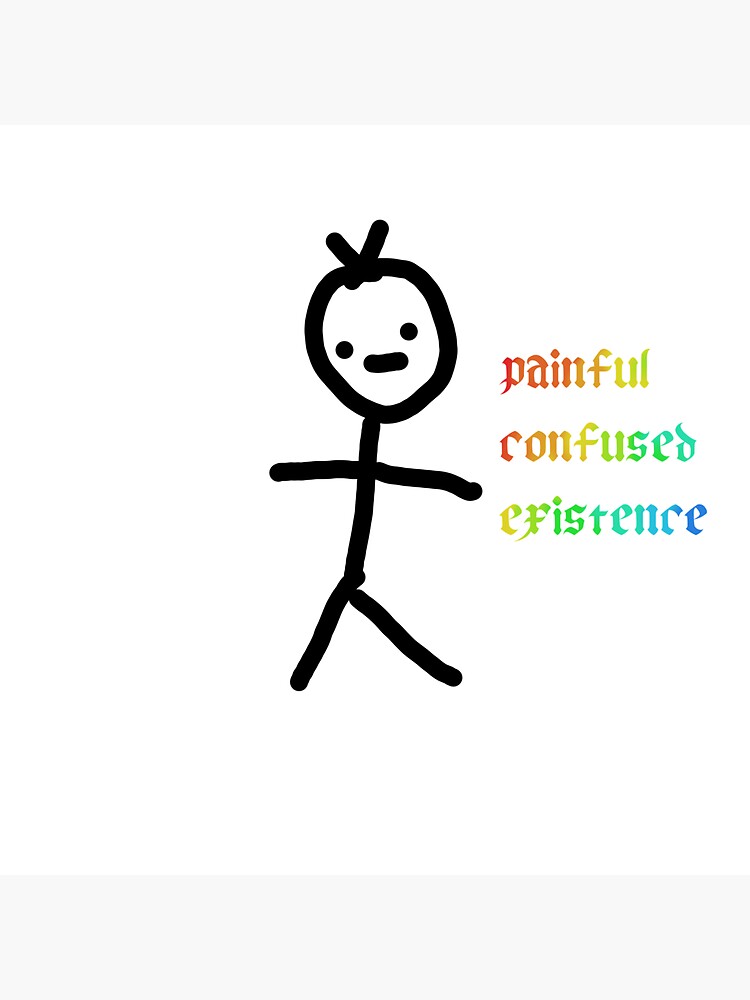 "existential stickman" Sticker for Sale by maddieculpepper | Redbubble
