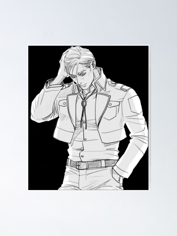 "Erwin Smith - Attack On Titan (Shingeki no Kyojin) " Poster for Sale ...