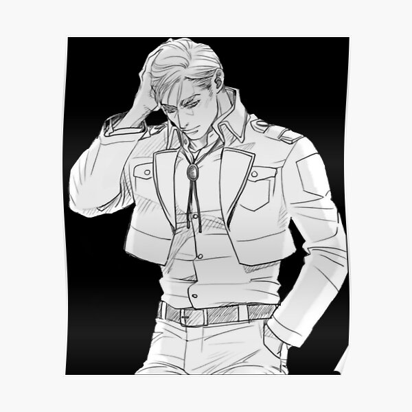 "Erwin Smith - Attack On Titan (Shingeki no Kyojin) " Poster for Sale ...