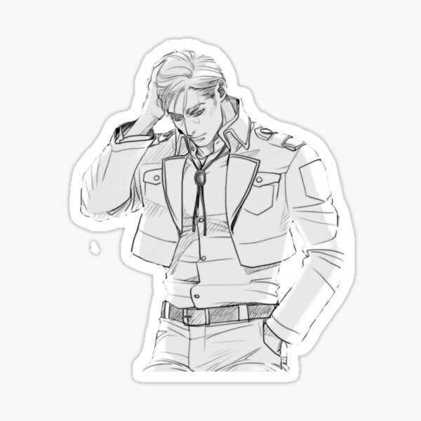 "Erwin Smith - Attack On Titan (Shingeki no Kyojin) " Sticker for Sale ...