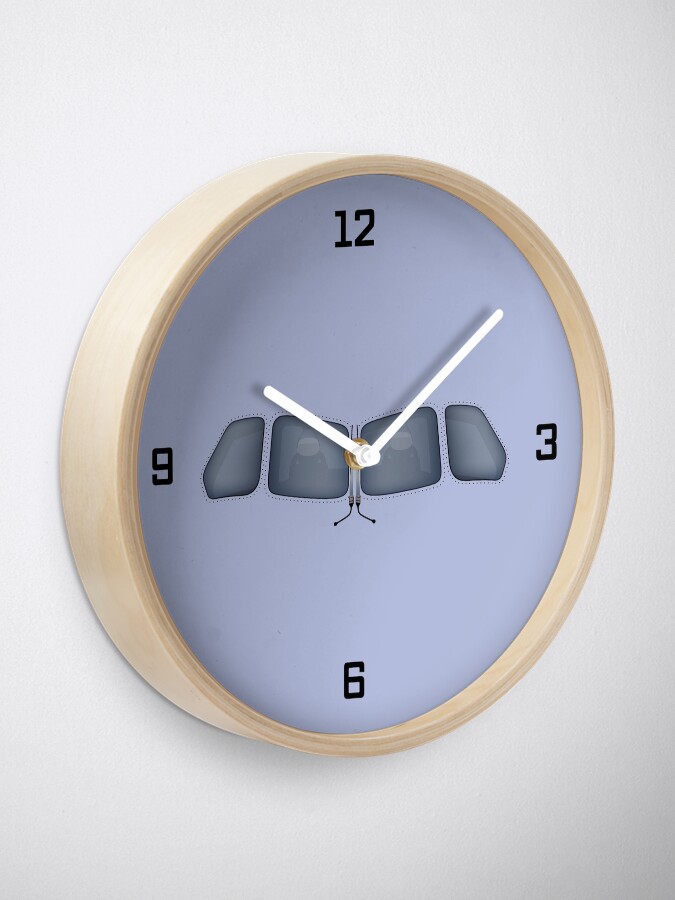 "Boeing 787 flight deck windows" Clock by Bmused55 | Redbubble