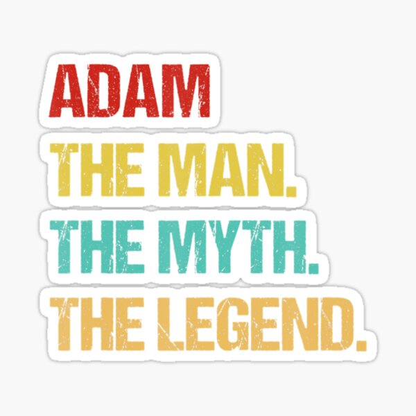 "Mens Adam Name" Sticker for Sale by MetMoi | Redbubble