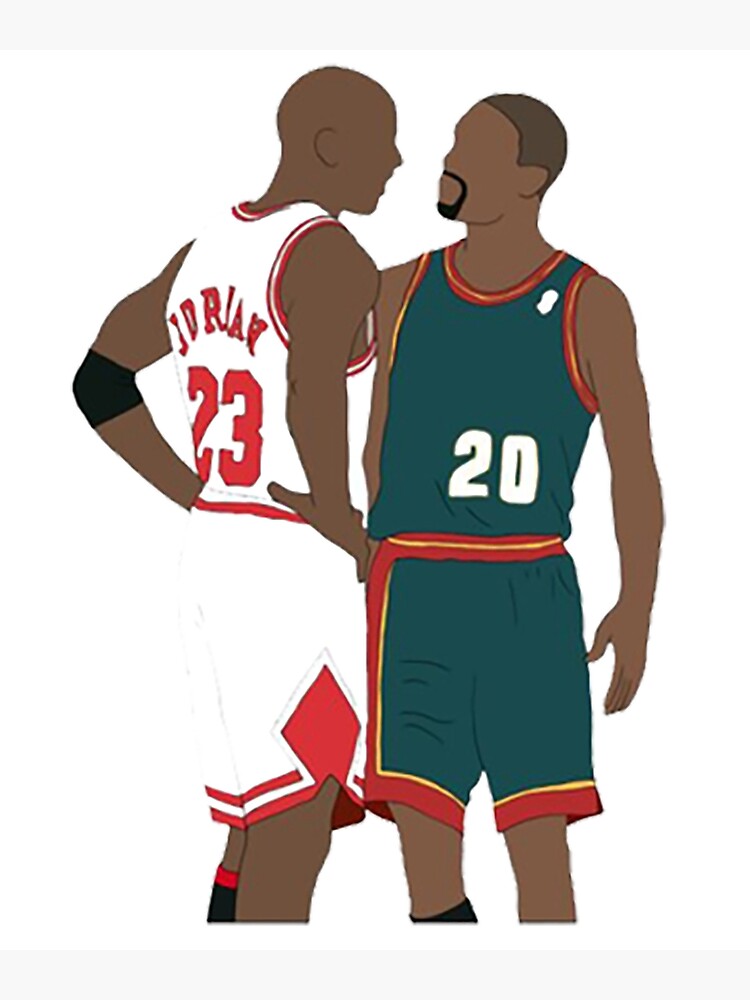 "Gary Payton And Michael Jordan" Poster for Sale by ZacharySims | Redbubble