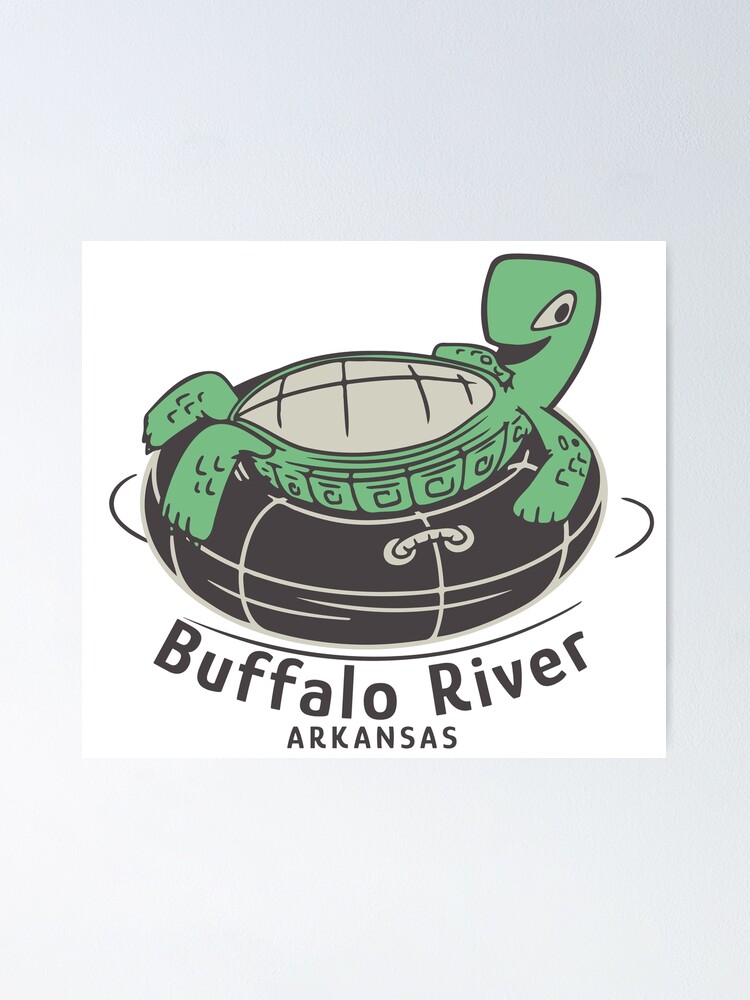 "Buffalo River Tubing Turtle" Poster for Sale by trampimages | Redbubble
