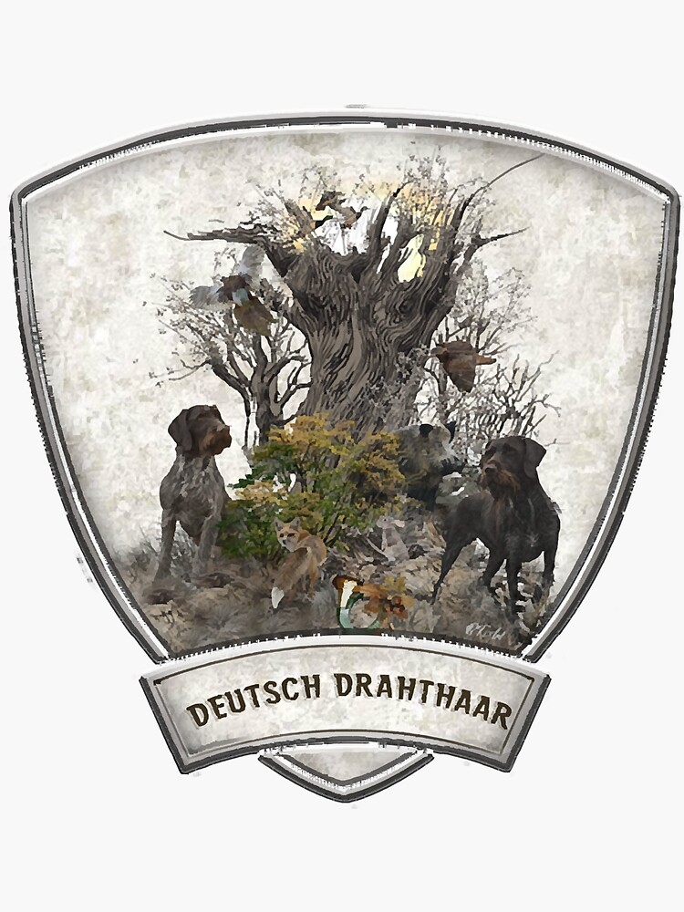"Deutsch Drahthaar" Sticker for Sale by SherryGeorge | Redbubble