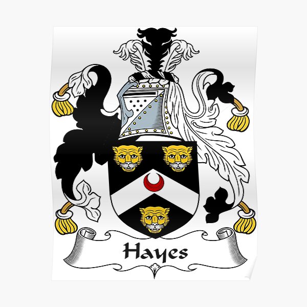 "Hayes" Poster for Sale by HaroldHeraldry | Redbubble