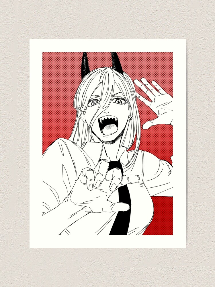 "Power Chainsaw Man Drawing For Otaku" Art Print for Sale by ...