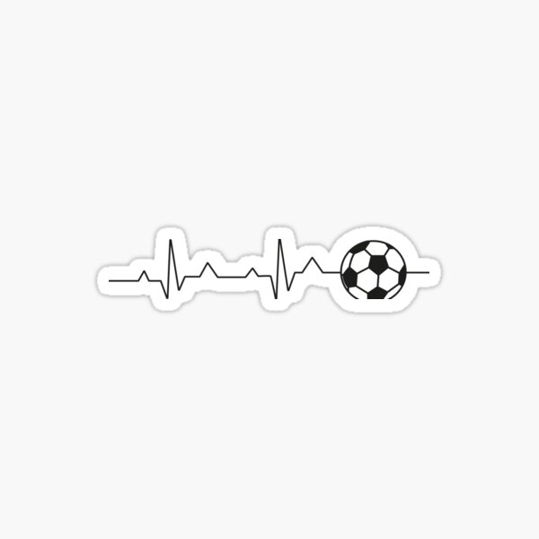 "Soccer Heart Beat Sticker" Sticker for Sale by felyn3gloria | Redbubble