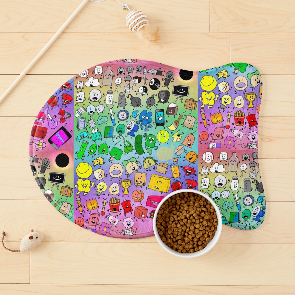 "BFDI Inanimate Insanity All Characters (Rainbow)" Pet Mat for Sale by ...