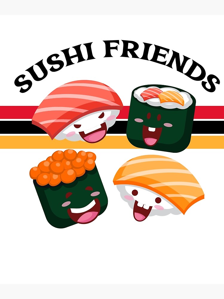 "SUSHI FRIENDS" Poster for Sale by littlefunworld | Redbubble