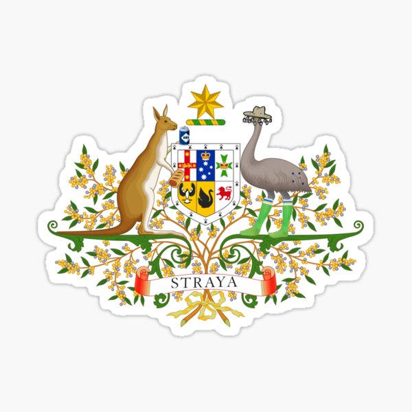 "Straya" Sticker for Sale by Undefeatd | Redbubble