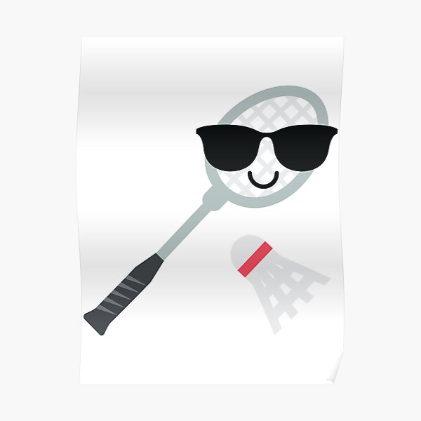 "Badminton Emoji Cool" Poster for Sale by JakeGoodwin | Redbubble