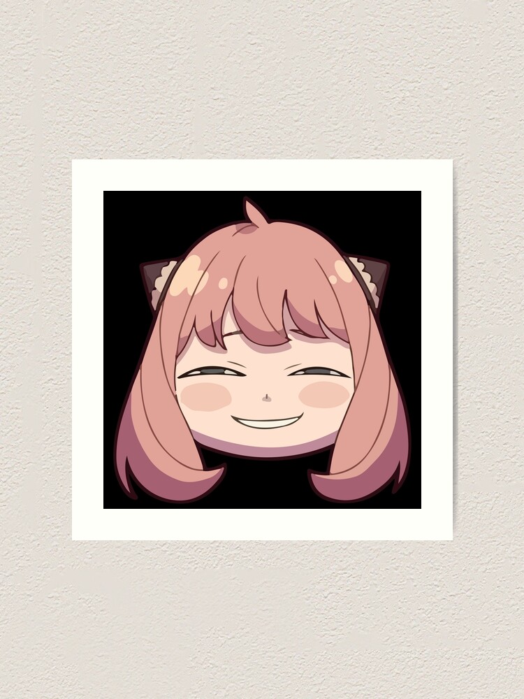 "Anya Smug Face Smile Meme" Art Print for Sale by MangaMolly | Redbubble