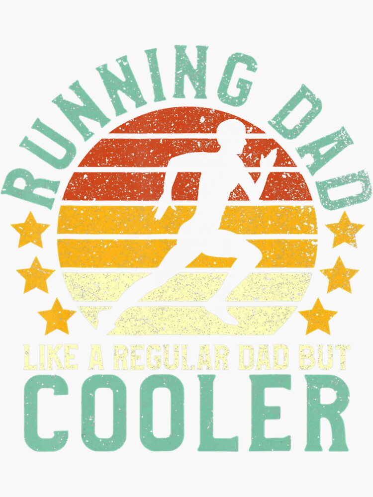 "Mens Running Dad Marathon Runner Father's Day" Sticker for Sale by ...