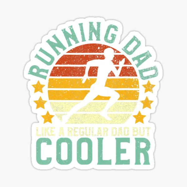 "Mens Running Dad Marathon Runner Father's Day" Sticker for Sale by ...