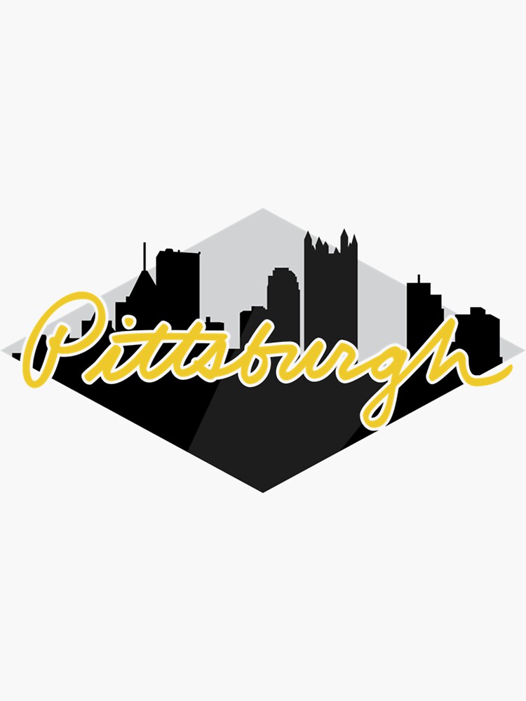 "Pittsburgh Skyline Lettering " Sticker for Sale by Shaeffestore ...
