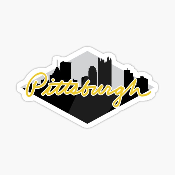"Pittsburgh Skyline Lettering " Sticker for Sale by Shaeffestore ...