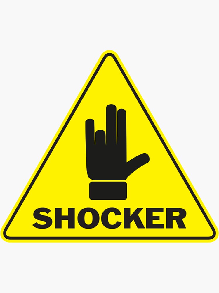 "Shocker Warning Symbol " Sticker for Sale by Shaeffestore | Redbubble
