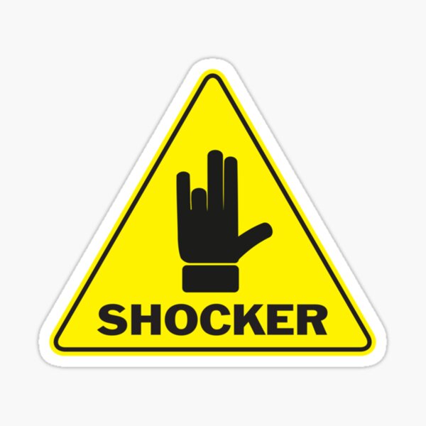 "Shocker Warning Symbol " Sticker for Sale by Shaeffestore | Redbubble