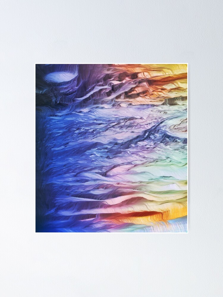 "Yellowstone Landscape Abstract Art" Poster for Sale by JimPlaxco ...