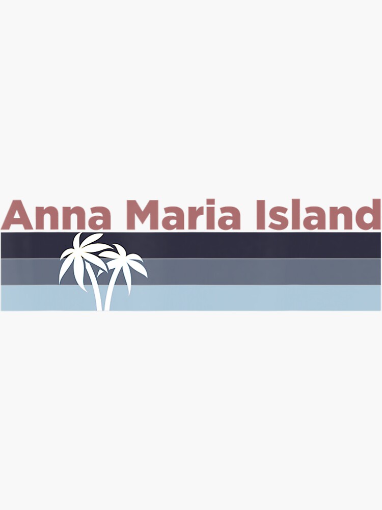 "Retro Palm Trees Anna Maria Island Florida" Sticker for Sale by ...