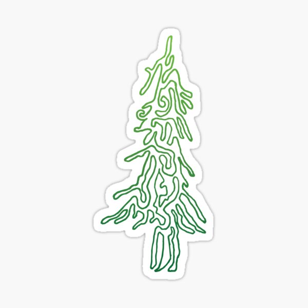 "Squiggle Tree" Sticker for Sale by amyhuidesigns | Redbubble