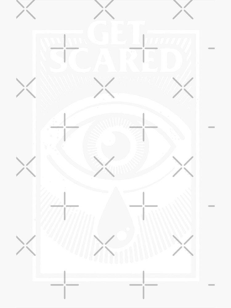 "Get Scared Art" Sticker for Sale by MuchHmdn | Redbubble