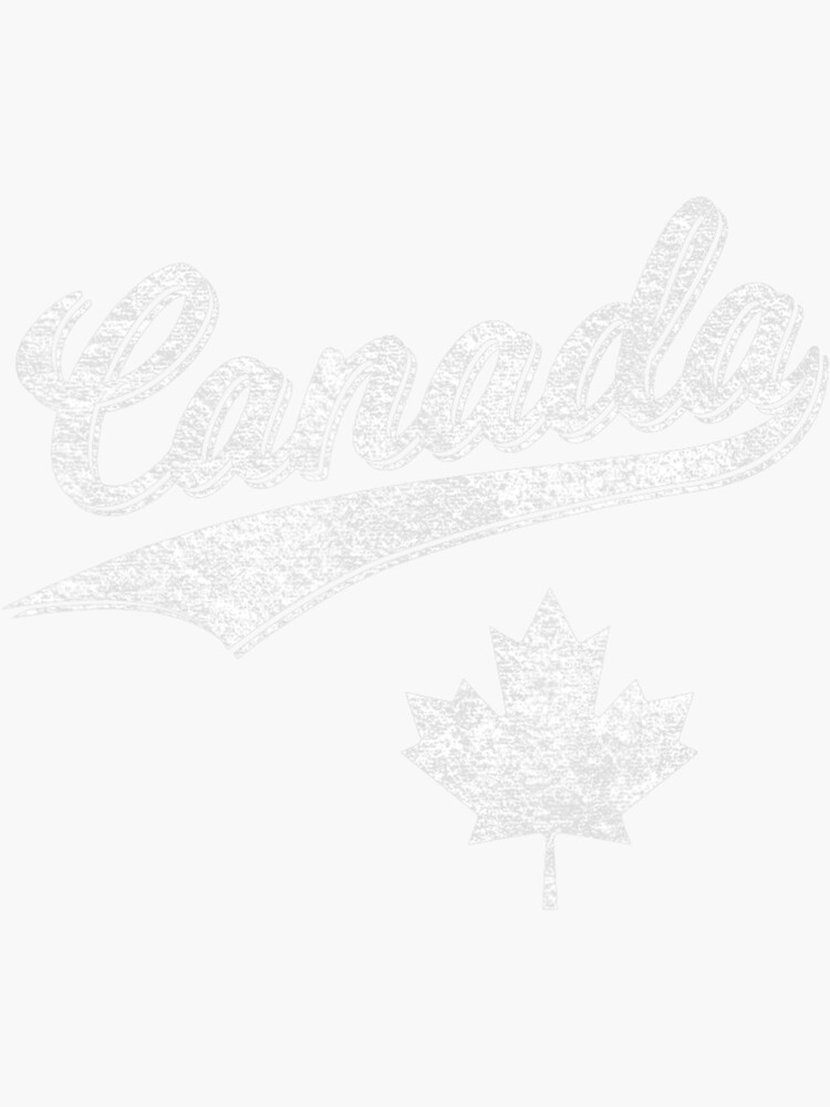 "Canada Varsity Sports Script Cursive Retro Vintage Jersey" Sticker for ...