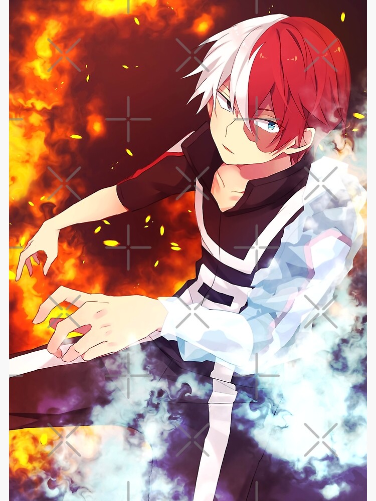 "Shoto Todoroki My Hero Academia Portrait Art" Art Print for Sale by ...