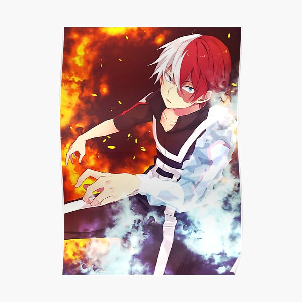 "Shoto Todoroki My Hero Academia Portrait Art" Poster for Sale by ...