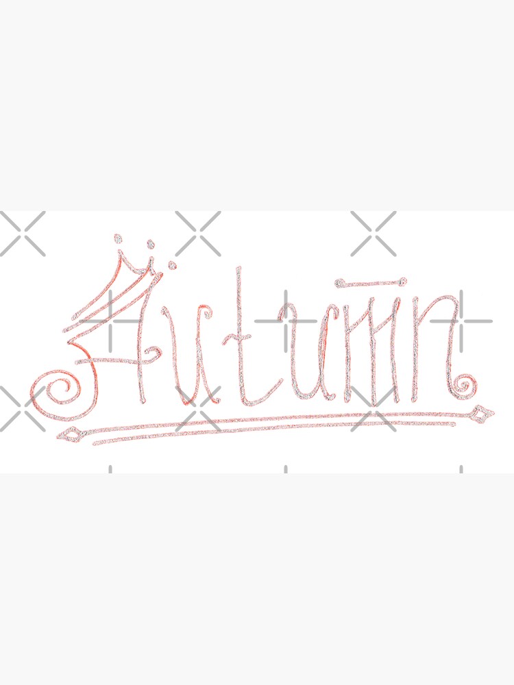 "word Autumn | autumn lettering" Sticker for Sale by lausn | Redbubble