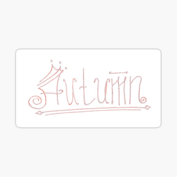 "word Autumn | autumn lettering" Sticker for Sale by lausn | Redbubble