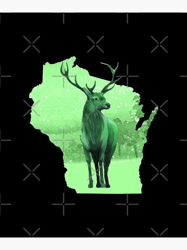 Póster «Milwaukee Wisconsin Star Green Buck estoico de pie» de roxy7922 ...