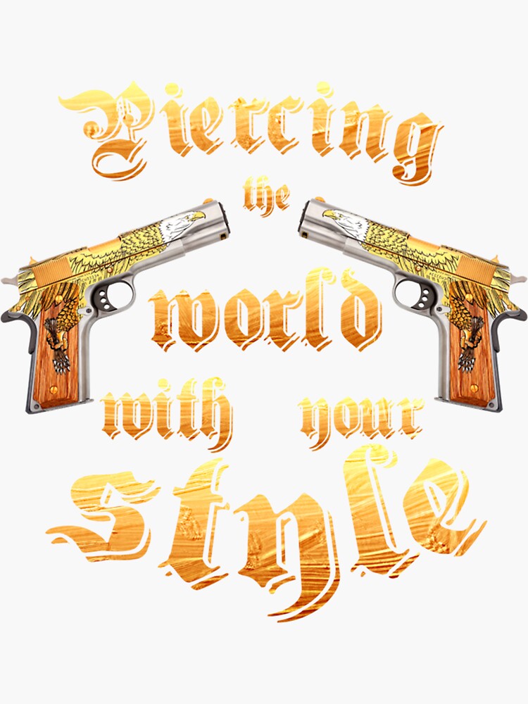 "Body Piercing By Smith Wesson " Sticker for Sale by GordonShirts ...