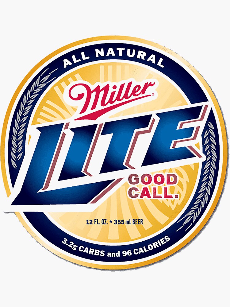 "miller lite" Sticker for Sale by jichazgerald | Redbubble