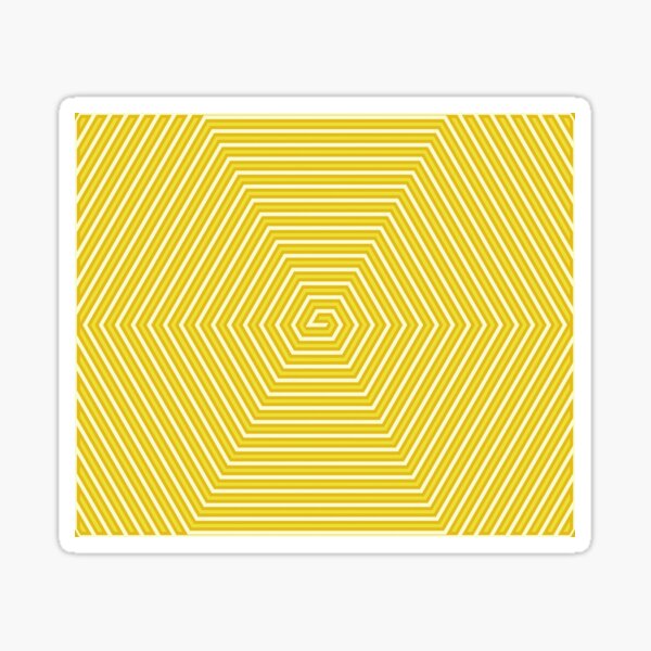 "Triangle Twirl - Yellow" Sticker for Sale by Gune-ART | Redbubble