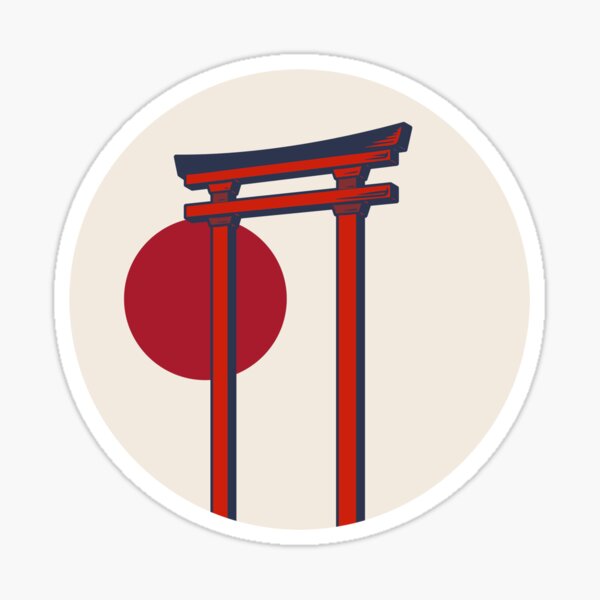 "Japanese Torii Gate Rising Sun Japanese Gate 鳥居" Sticker for Sale by ...