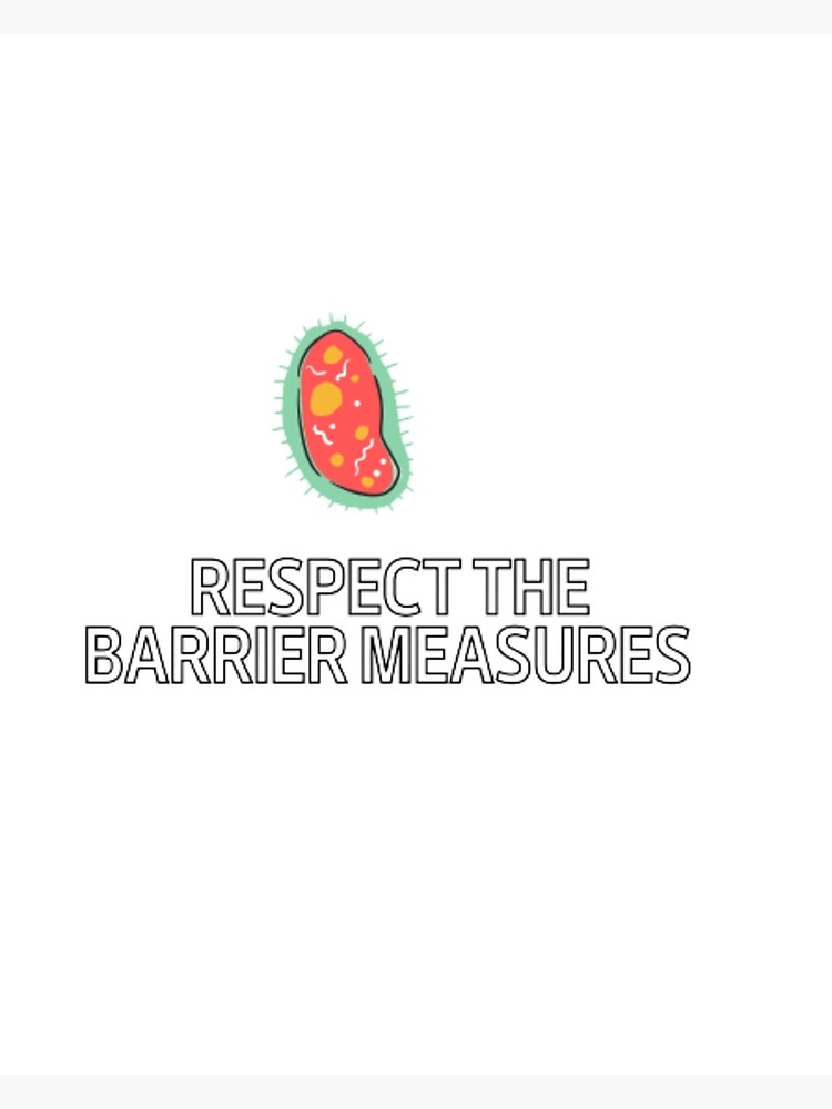 "Respect the barrier measures" Poster for Sale by Bossa-disign | Redbubble