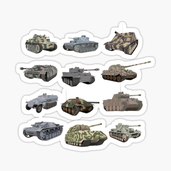 "Multiple German WW2 Tanks" Sticker for Sale by saftiucorin6 | Redbubble