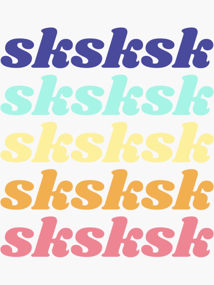 "Sksksk Sarcastic Retro Aesthetic 90s Internet Meme Pullover" Sticker ...