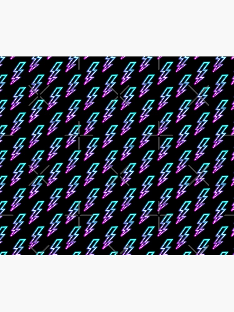"Teal Purple Pink Lightning Bolt Aesthetic Neon Sign Vaporwave ...