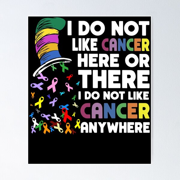 "I Do Not Like Cancer Here Or There Cancer Awareness" Poster for Sale ...