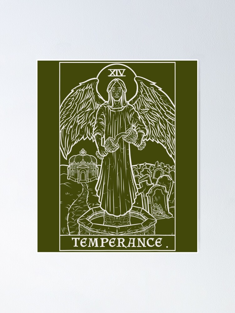"Temperance Tarot Card Halloween Goth Horror Crying Angel" Poster for ...