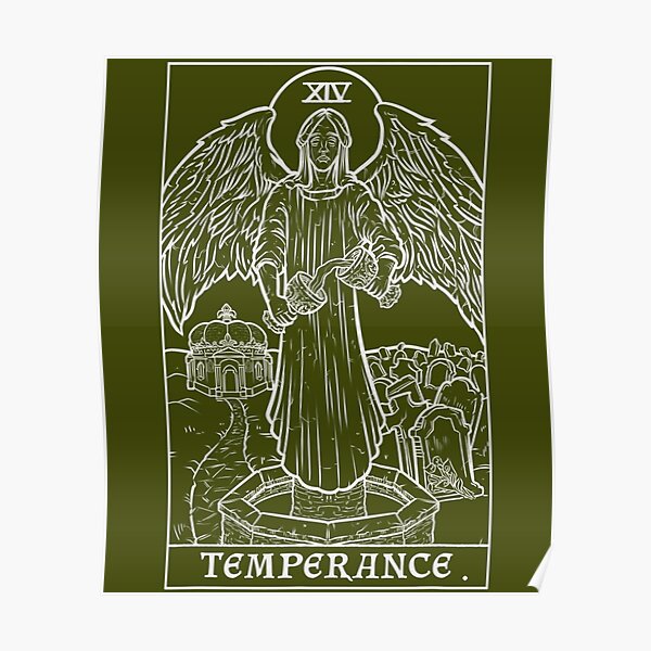"Temperance Tarot Card Halloween Goth Horror Crying Angel" Poster for ...