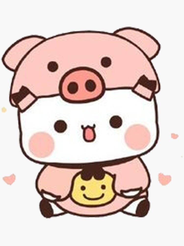 "Cute Bubu In Piggy Custom" Sticker for Sale by gingersweet | Redbubble