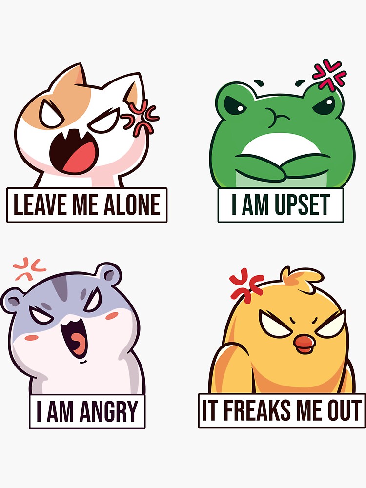 "The angry little animals" Sticker for Sale by Larrix | Redbubble